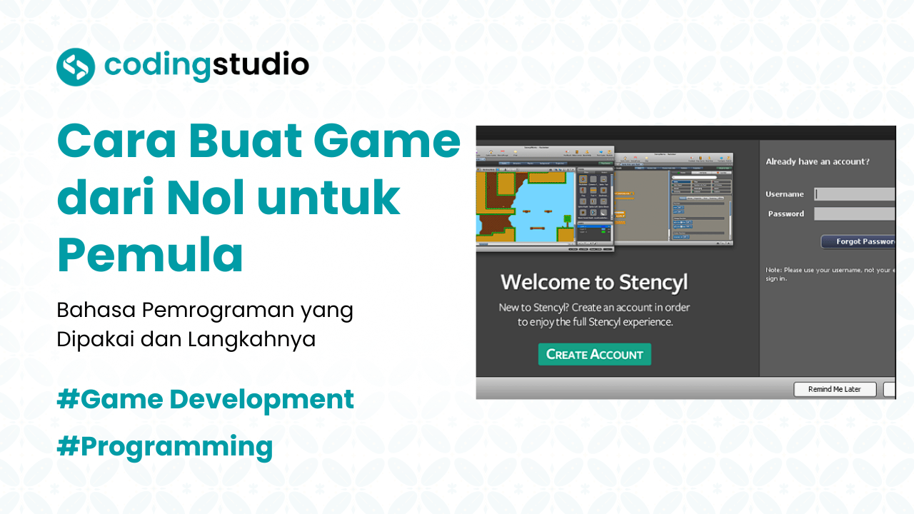 Cara Buat Game Dari Nol Untuk Pemula - Coding Studio