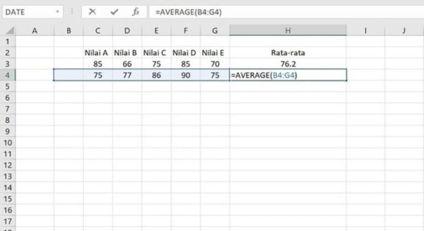 Fungsi Average: Cara Menghitung Rumus Rata-rata Excel - Coding Studio