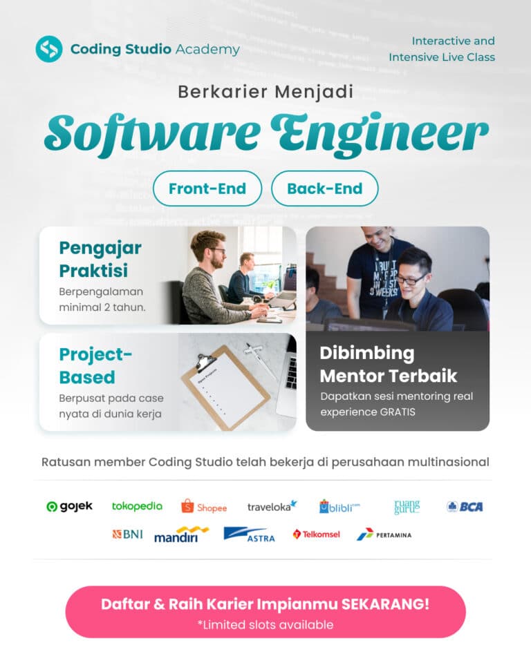 Kursus Software Engineering Academy Di Coding Studio - Coding Studio
