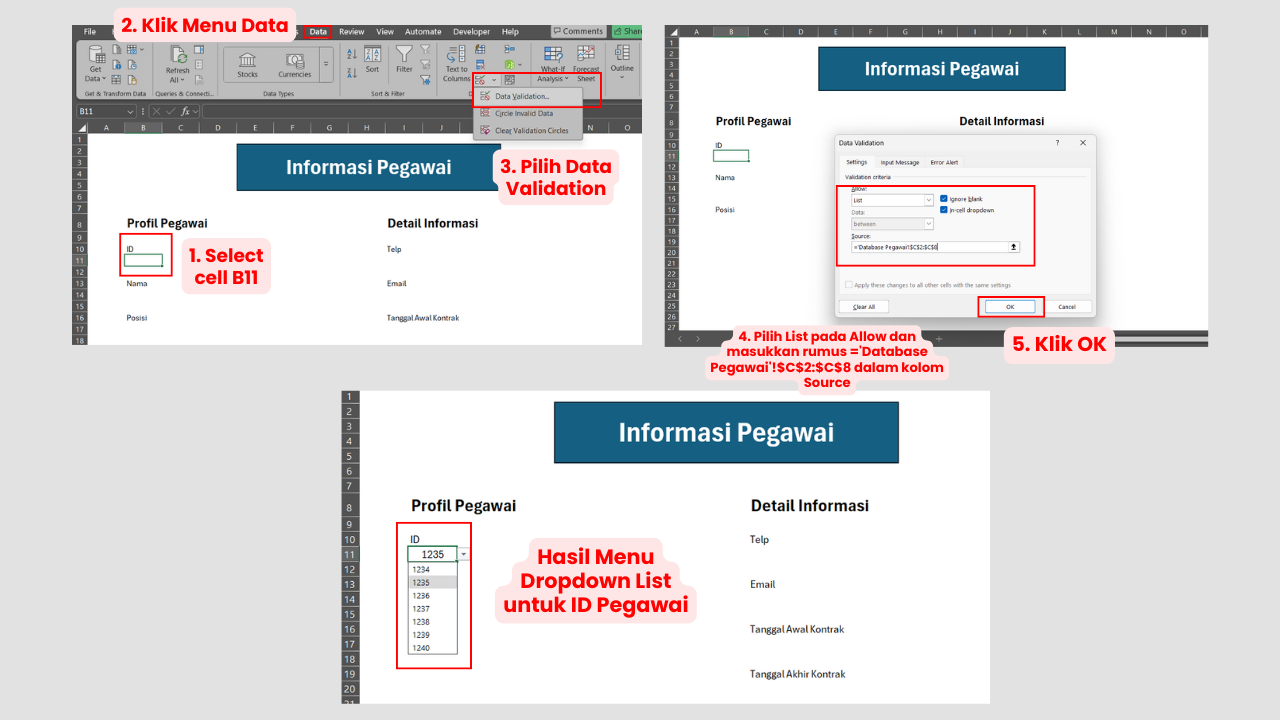 Cara Membuat Aplikasi Database di Excel dengan Mudah tanpa VBA – E-TEST.ID