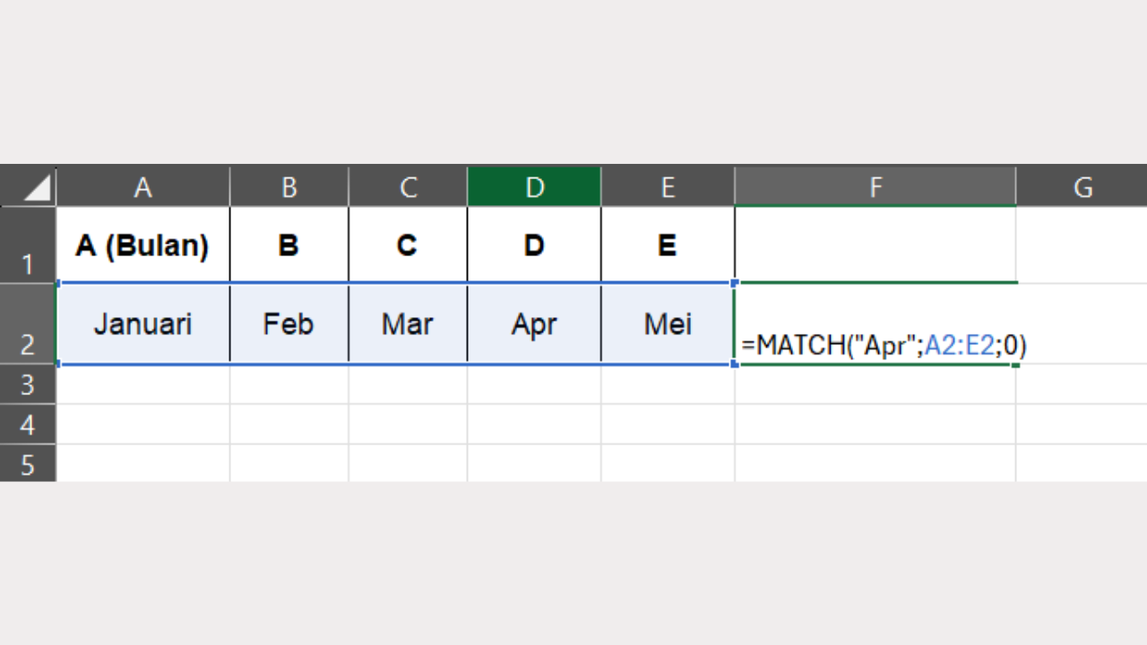 3 Cara Menggunakan Rumus MATCH di Excel versi Coding Studio – E-TEST.ID